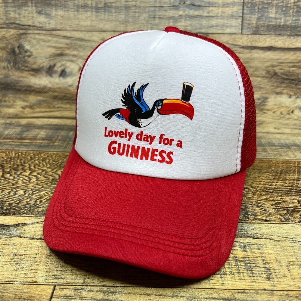 Guinness Toucan Beer Mens Trucker Hat Red Snapback Lo… - Gem